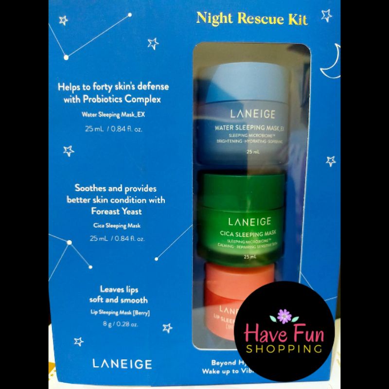 Laneige NIGHT RESCUE KIT | Shopee Philippines