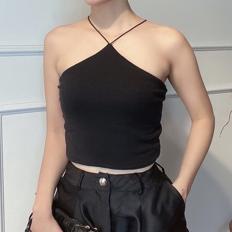 2-layer ribbed body-hugging crop top -ORIMI | Shopee Philippines