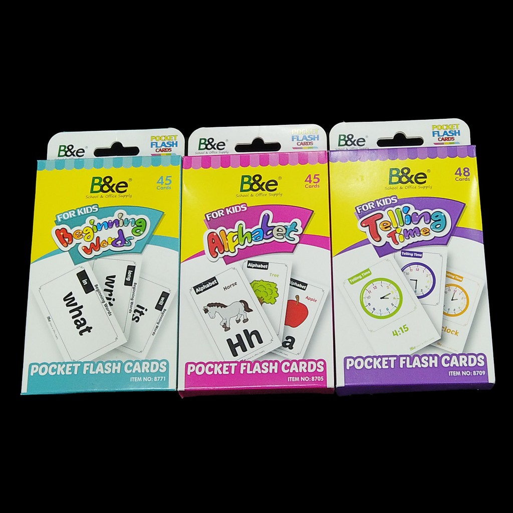 Pocket Flash Cards For Kids R-TEC School & Office Supply | Shopee ...
