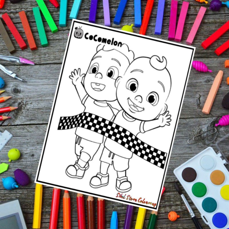 Cocomelon Themed Children's Coloring Paper Drawing Paper/ Drawing ...