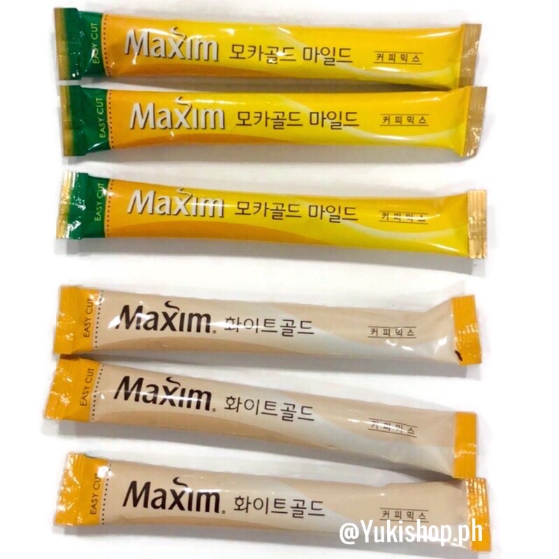 Korean Maxim Instant Coffee Mix 12g (Mocha & White) | Shopee Philippines