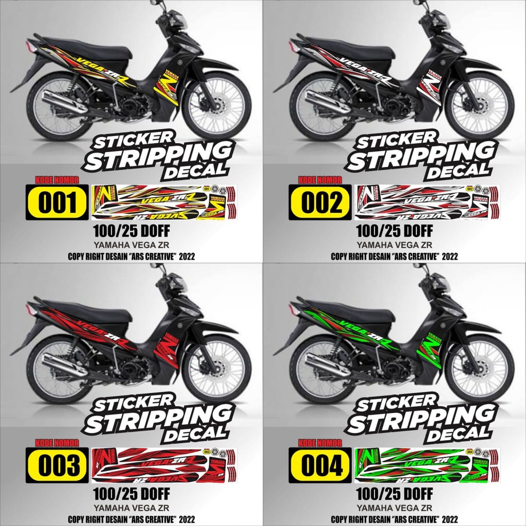 Yamaha VEGA ZR Striping Sticker DOFF Variation All Ready | Shopee ...