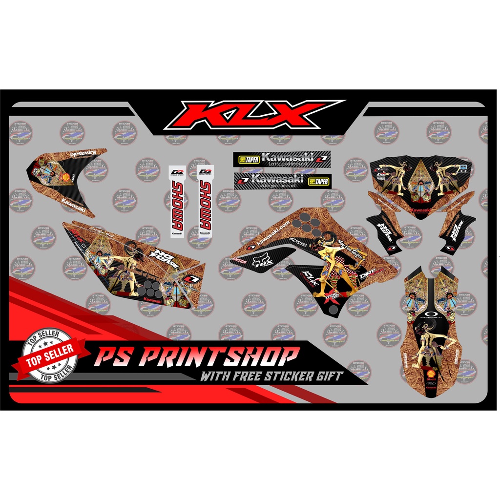 KLX 150s Small kawasaki full set sticker decals Durable and High ...