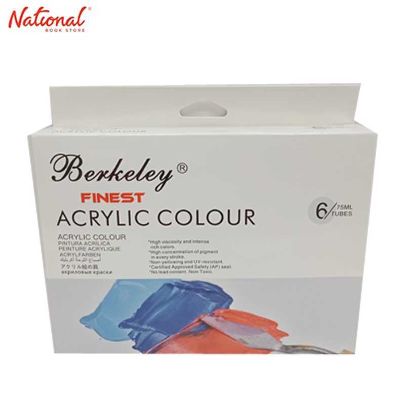 Berkeley Finest Acrylic Color Set 6 Colors 75Ml | Shopee Philippines