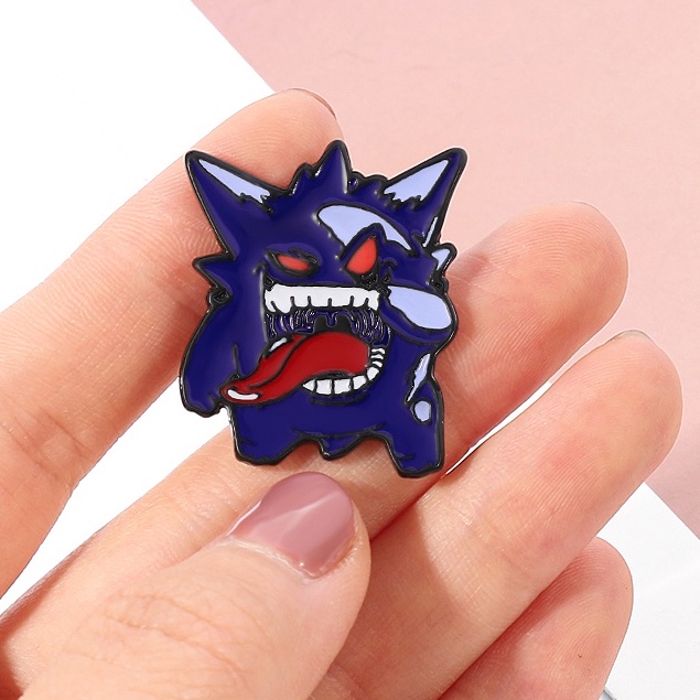 Cute Cartoon Animal Enamel Pins Cartoon Gengar Brooches Bag Clothes ...