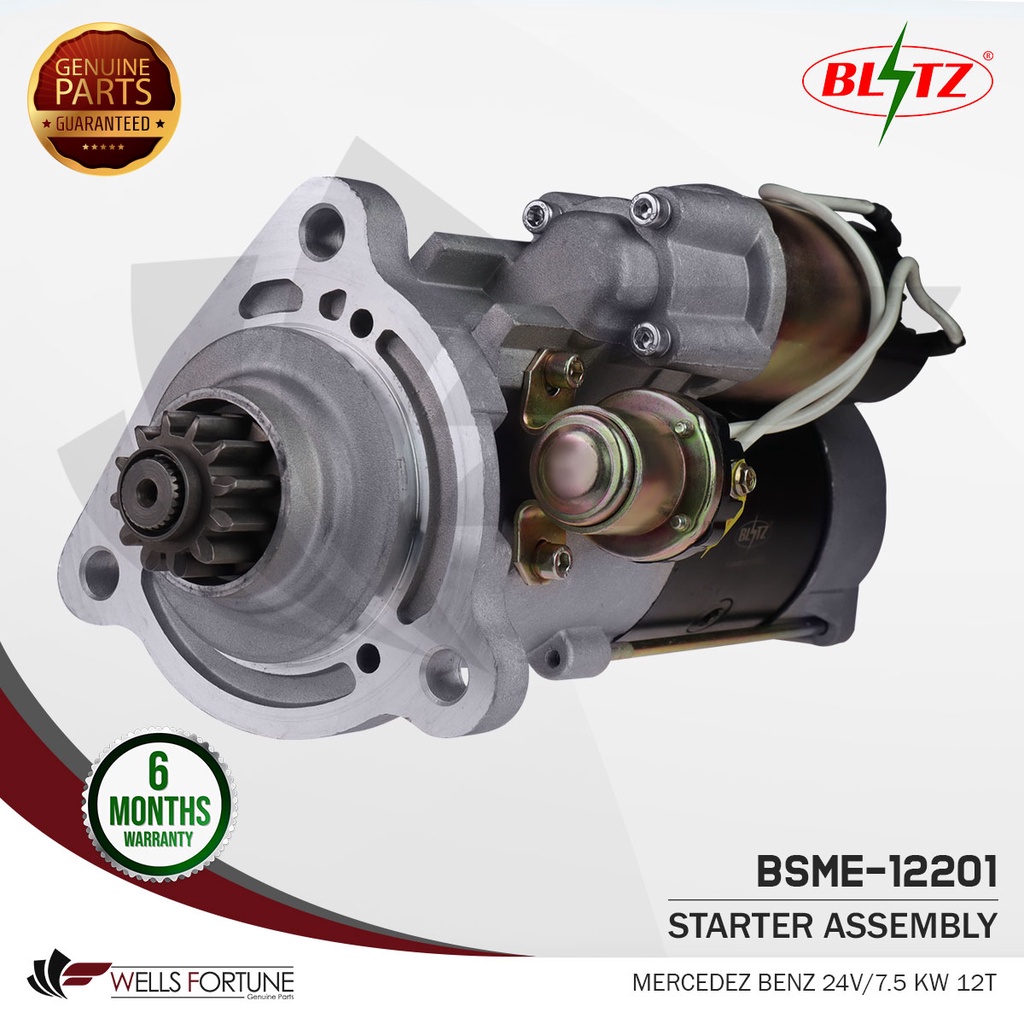 MERCEDEZ BENZ 24V 7.5 KW 12T BLITZ STARTER ASSEMBLY (1PC) | Shopee ...
