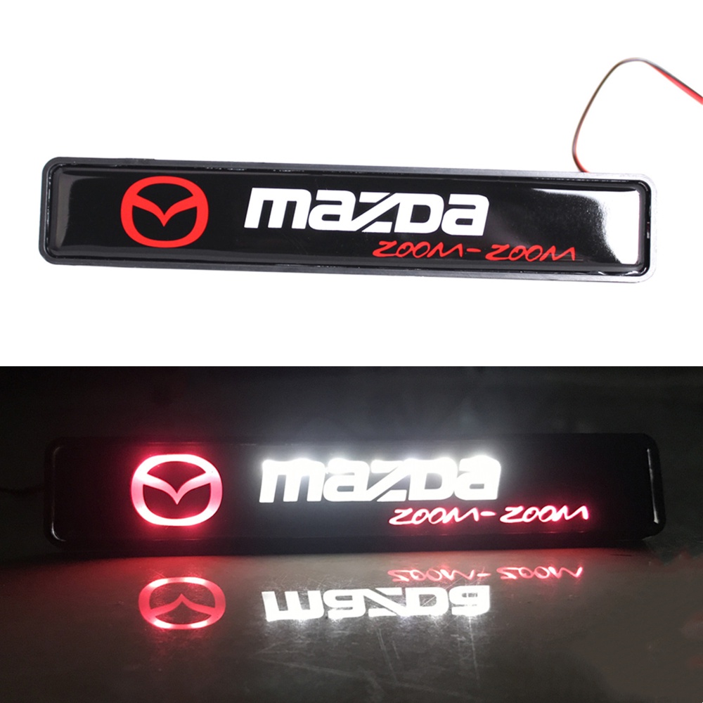 1Pc MAZDA Car Front Grille Luminous Emblem Badge LED Decoration Lights ...