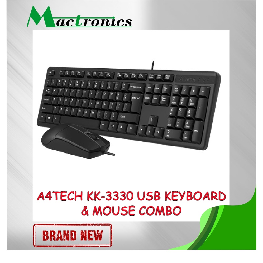 A4TECH KK-3330 USB KEYBOARD & MOUSE COMBO | Shopee Philippines