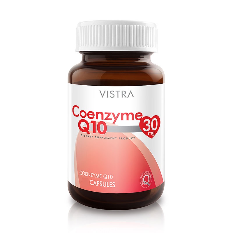 Vistra Co enzyme Q10 30mg. 60 Tablets Quten Coenzyme Qten 79 | Shopee ...
