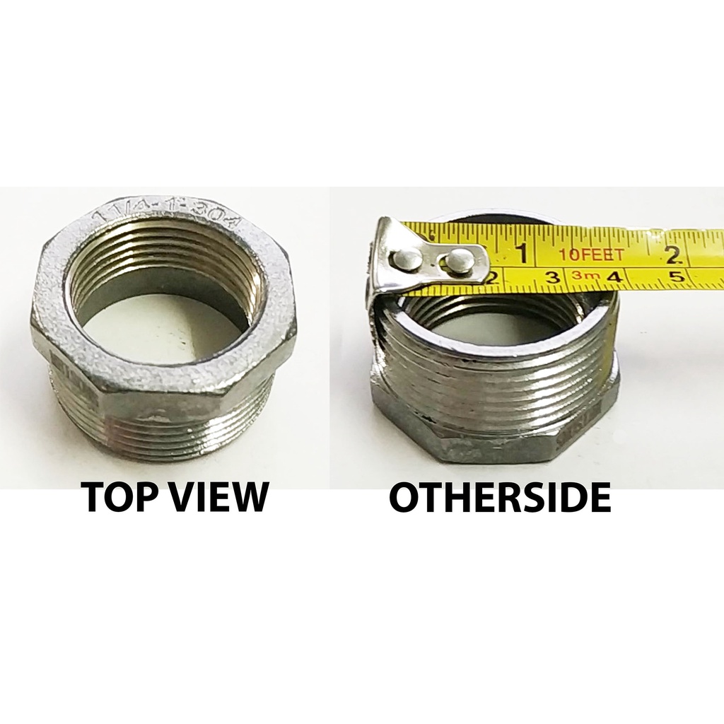 SS BUSHING REDUCER 1-1/4" X 1" SCH40 STAINLESS STEEL ...