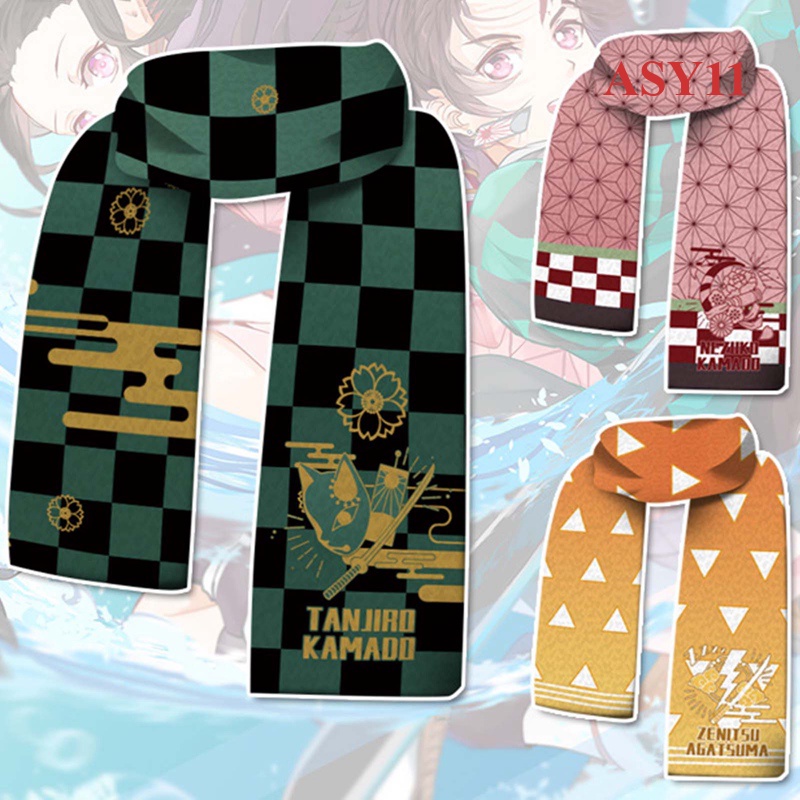 anime Demon Slayer Women Scarf Anime The Legend of Zelda Warm Wrap ...
