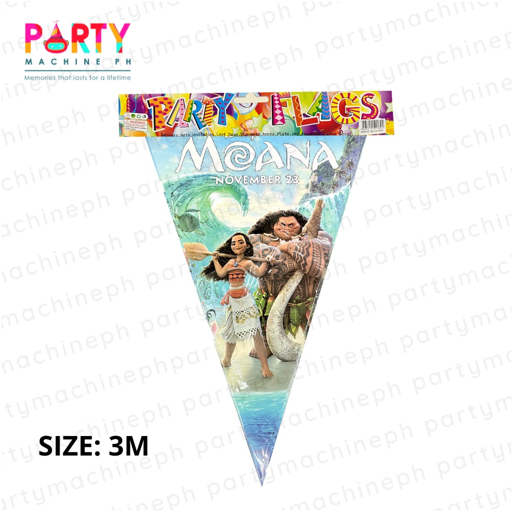 moana banderitas / moana flag banner/ moana party decors | Shopee ...
