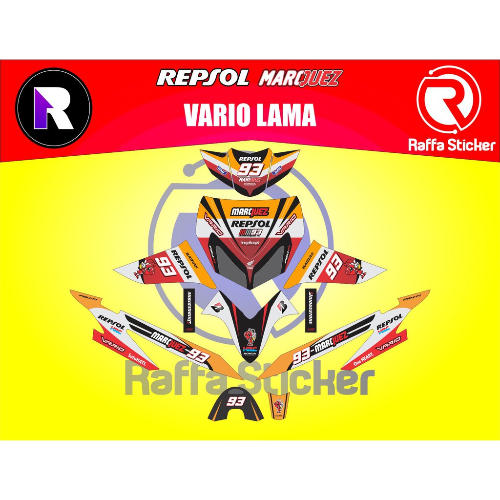 Sticker STRIPING Motorcycle Sticker Decal Decal Sticker Honda Vario ...