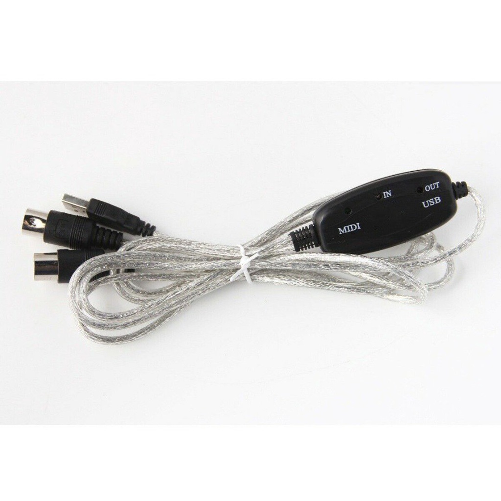 USB to MIDI Interface Converter Adapter Cable Keyboard Piano to PC ...