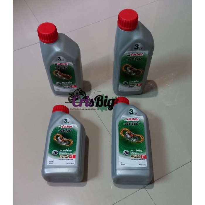CASTROL ACTIV 4T 20W-40 ENGINE OIL 1L | Shopee Philippines