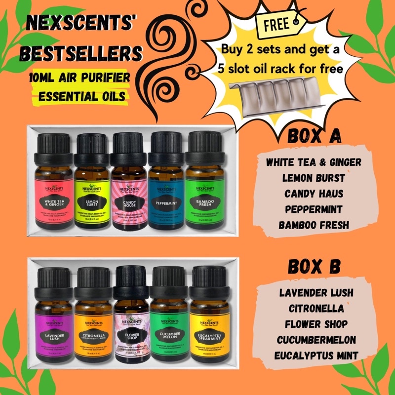Air Purifier Essential Oils 10ml BOX OF 5 LIMITED EDITION Box Set ...