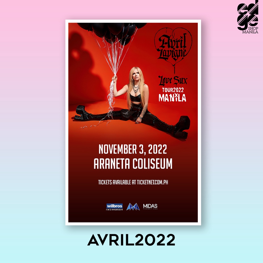 AVRIL LAVIGNE IN MANILA Concert Posters ( 305mm x 470mm ) | Shopee ...