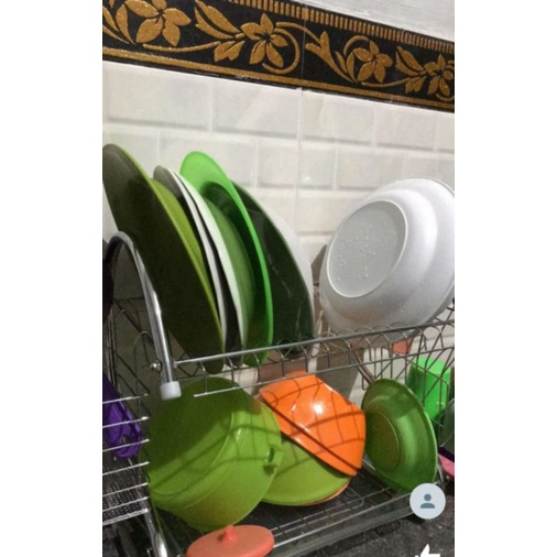 Minimalist 2-tier Stainless Dish Rack Iron 2-Layer Dish Drainer / Dish ...