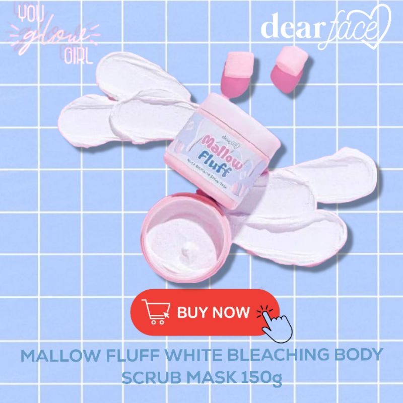 Dear Face Mallow Fluff White Bleaching Scrub Mask 150g | Shopee Philippines