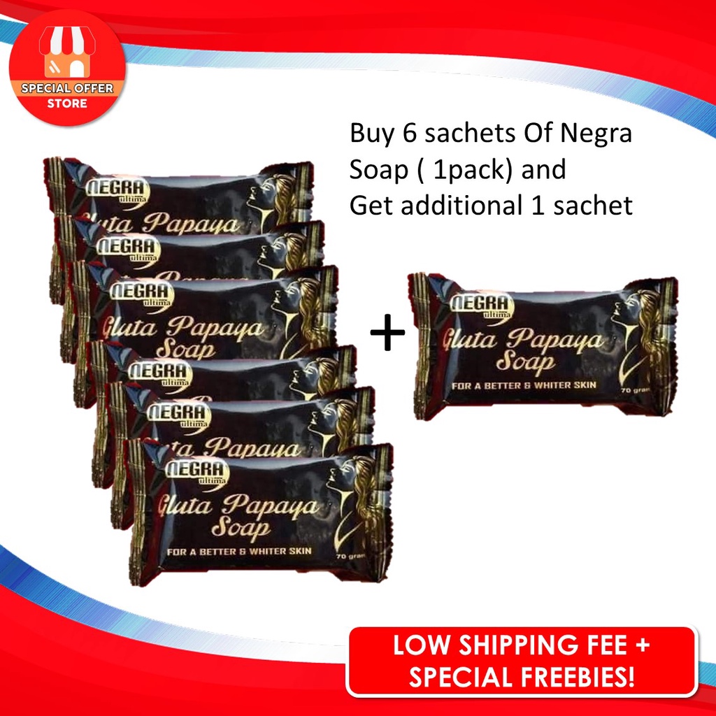 ORIGINAL Negra Ultima Gluta Papaya Soap - 6PCS per PACK (70g each ...