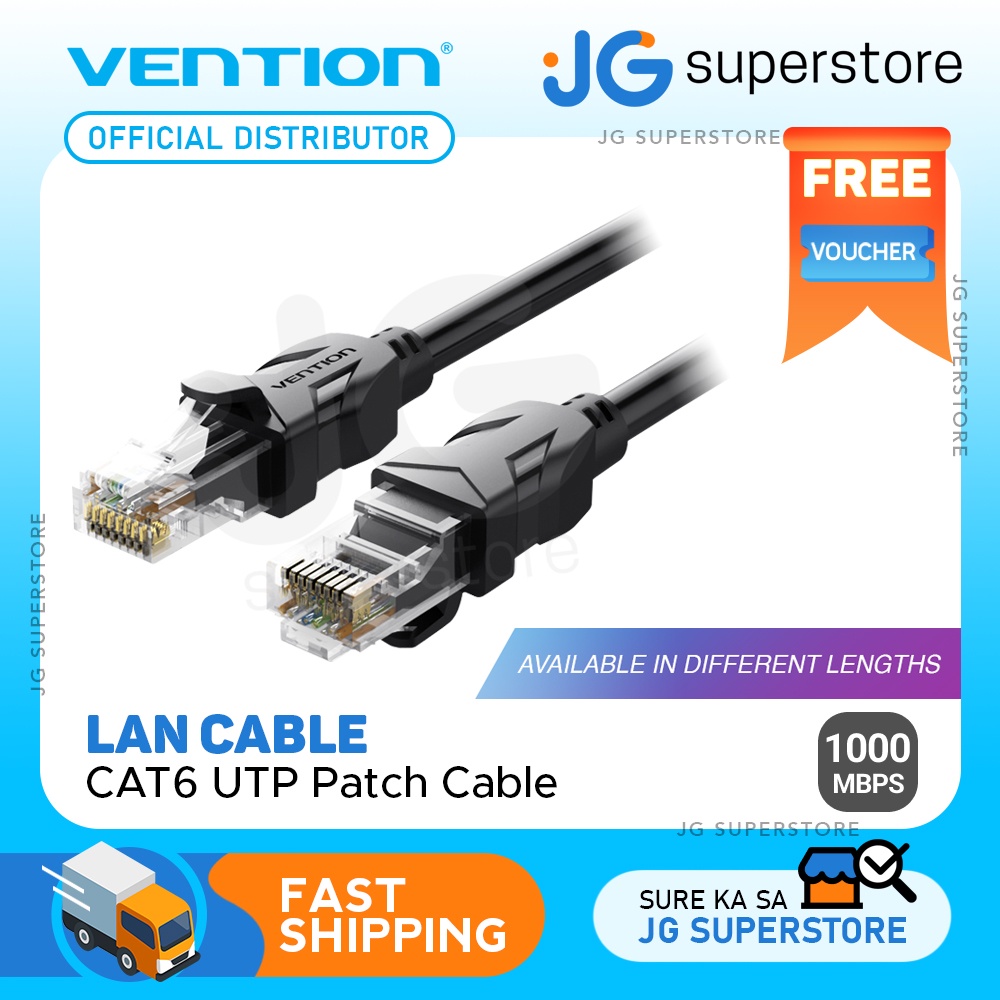 Vention CAT6 Ethernet PVC Cable UTP Patch 1000Mbps Lan Network Wire ...