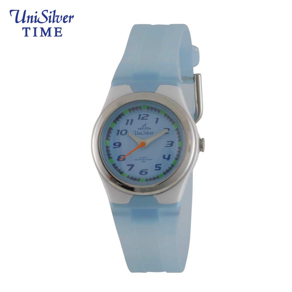 UniSilver TIME Treader Women's Transparent Blue Analog Rubber Watch ...