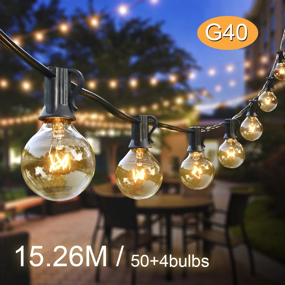 String light G40 bulb Patio outdoor fairy lights party garden wedding ...