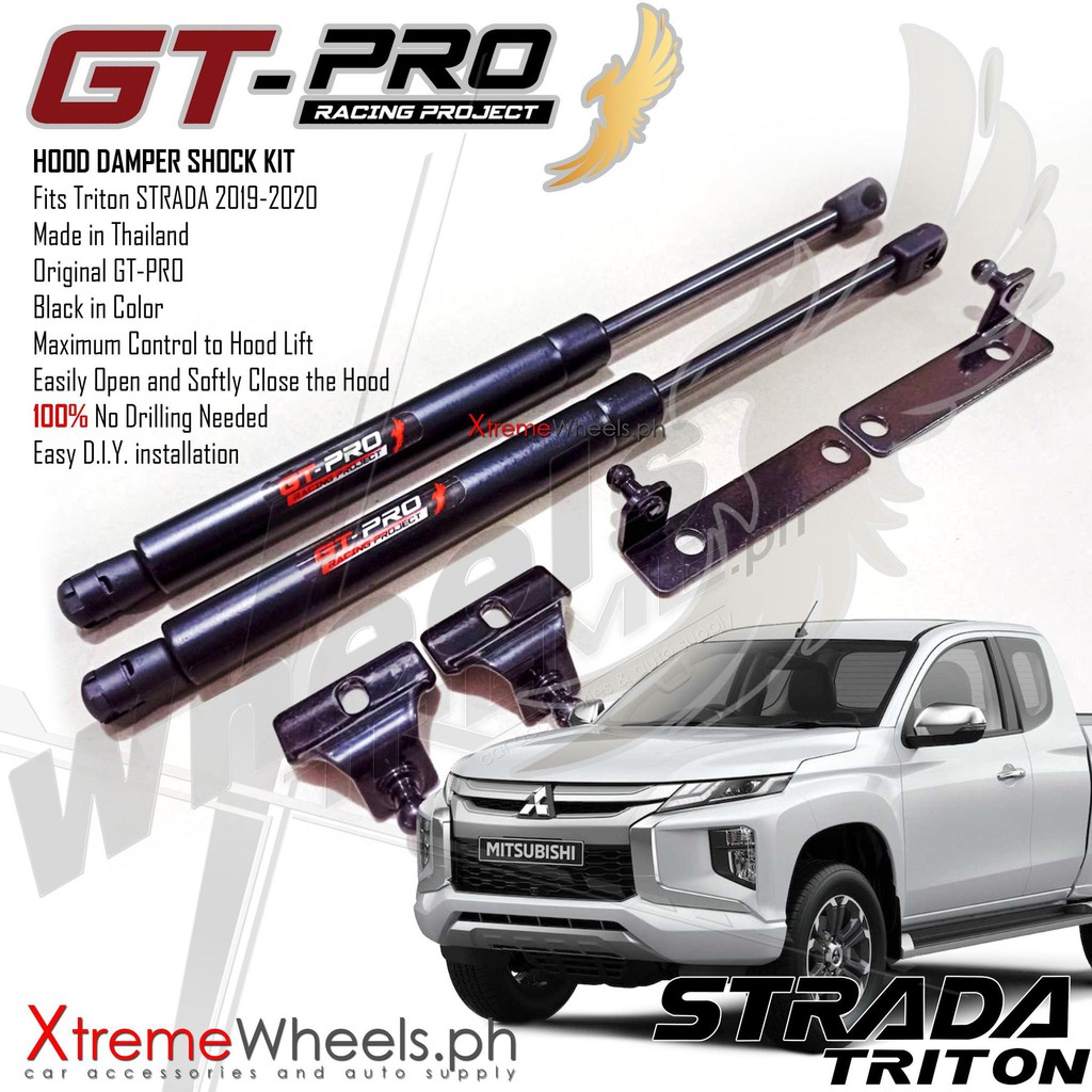 Mitsubishi Strada 2008 to 2023 GT-Pro Hood Damper Shock Kit / Hood ...