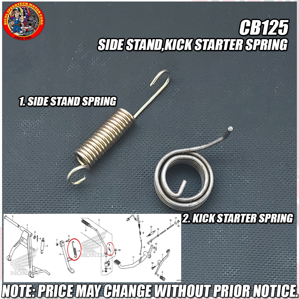 CB125 SIDE STAND SPRING & KICK STARTER SPRING (ES002ACB, ES006JCW ...