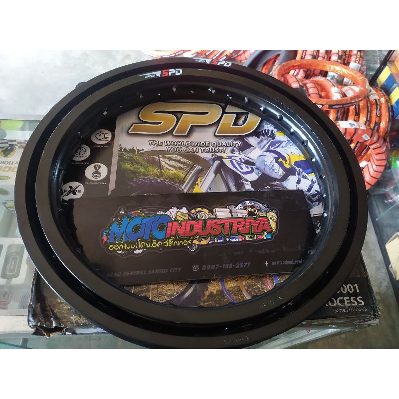 SPD RIM 21/18 THAILAND BLACK FRONT 1.6/ REAR 1.85 SET 36 Holes | Shopee ...