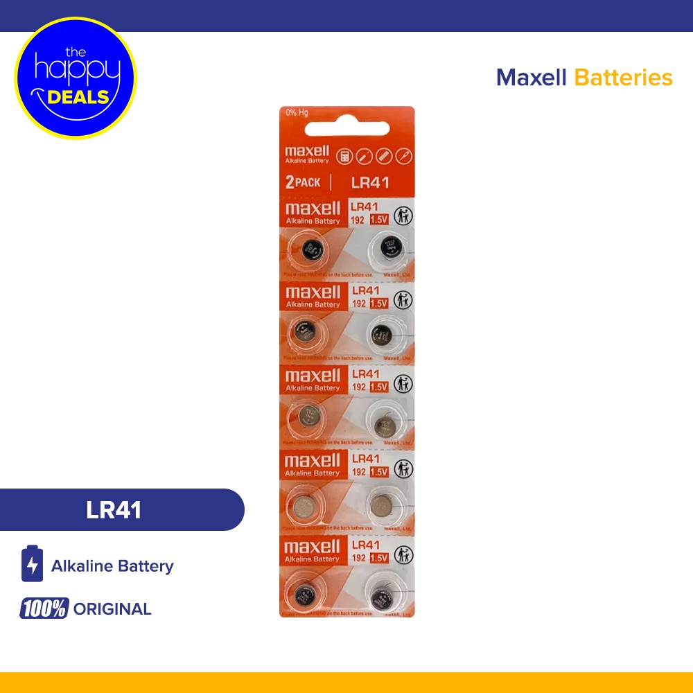 Maxell Alkaline Battery LR41 Pack of 10 | Shopee Philippines
