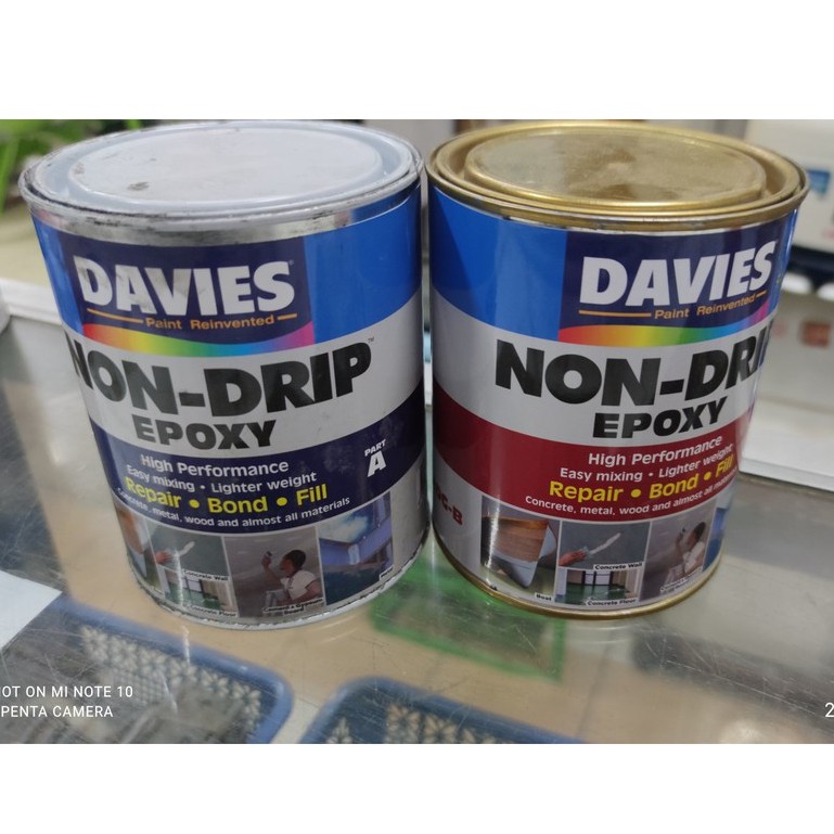 Davies 1QUART Non Drip Epoxy Putty Gypsum Fiber Cement Board Tapal ...