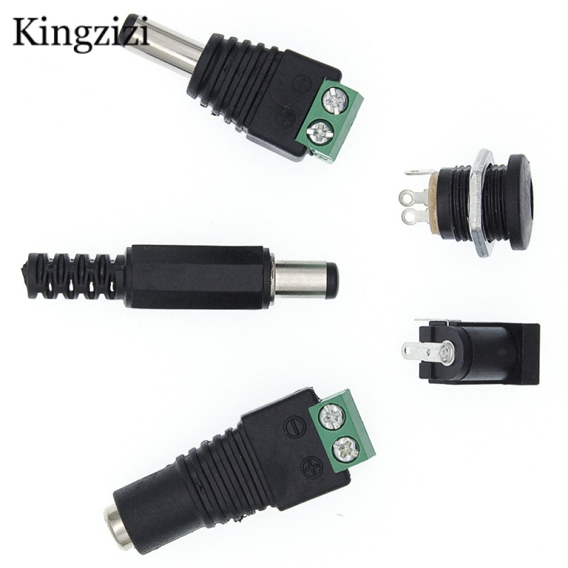 10Pcs DC-005/DC-022 DC Power Jack Socket Plug Male/Female Connector DC005 5.5*2.1mm 2.1 | Shopee ...