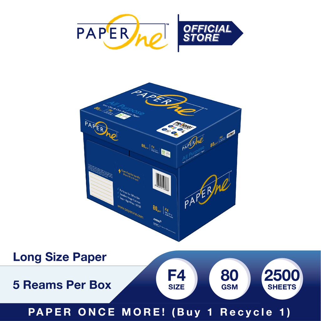 BOX Paper One All-Purpose 80 GSM 8.5x13 (Long - 2500sheets) | Shopee ...