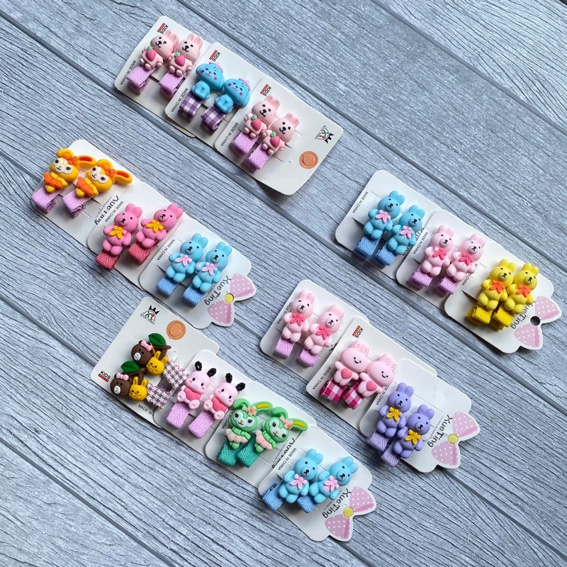 6pcs/ 3 SET CHILDREN'S HAIR CLIPS SET CARTOON CHARACTER MOTIF CLIPS ...