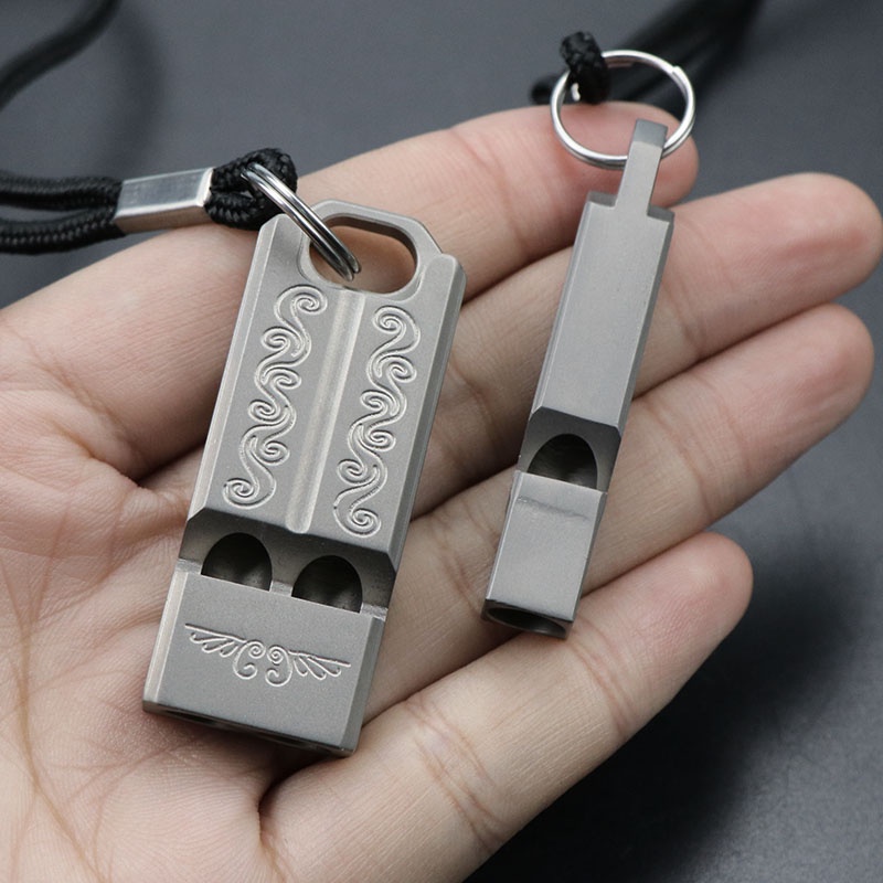 CNEDC Lightweight Life-saving Titanium Whistle Lightweight Portable ...