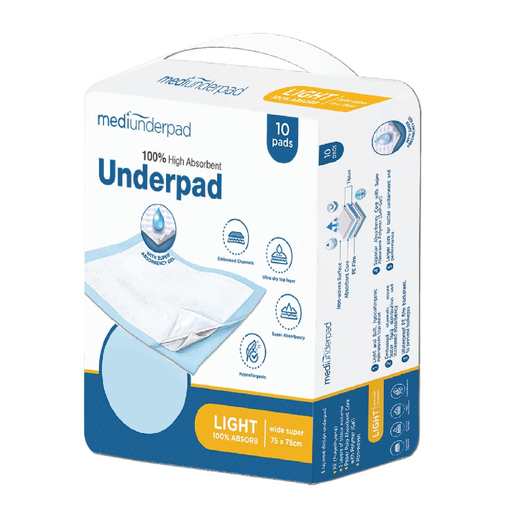 Alpro Pharmacy Exclusive - MEDI Underpad (75cm x75cm) 10s | Shopee ...