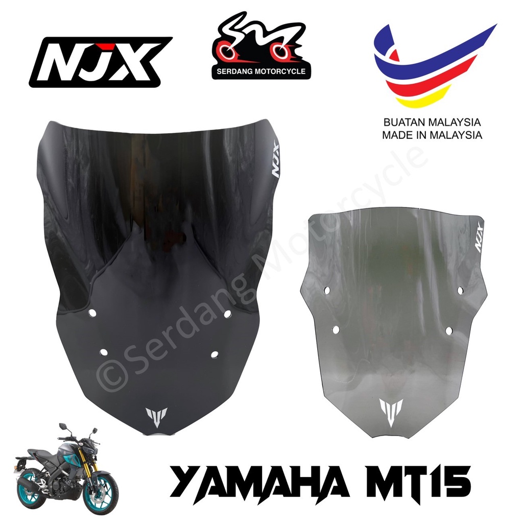 NJX Yamaha MT15 Windshield Cowling Visor Windscreen MT 15 Cap Cover ...