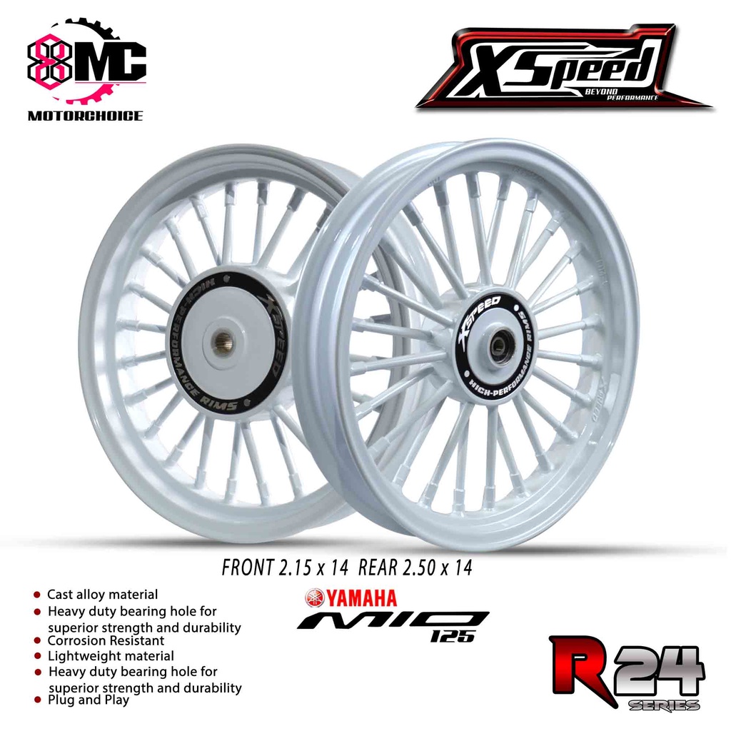 XSPEED MAGS R24 MIO MXi MIO 125 WHITE | Shopee Philippines