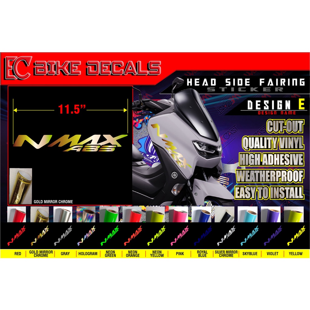 Yamaha NMAX 155 Side head Fairings Sticker NMAX ABS - HIGH QUALITY ...