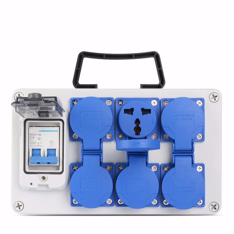 Industry Socket Distribution Box Portable Plastic Group Combine 16a 63a Waterproof Control Box ...