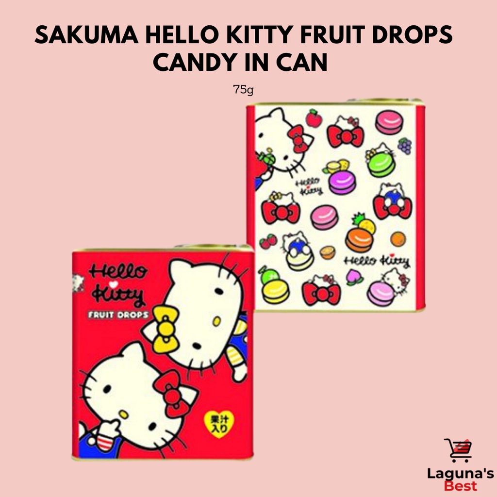 Sakuma Hello Kitty Fruit Drops Candy in Can 75g | Shopee Philippines