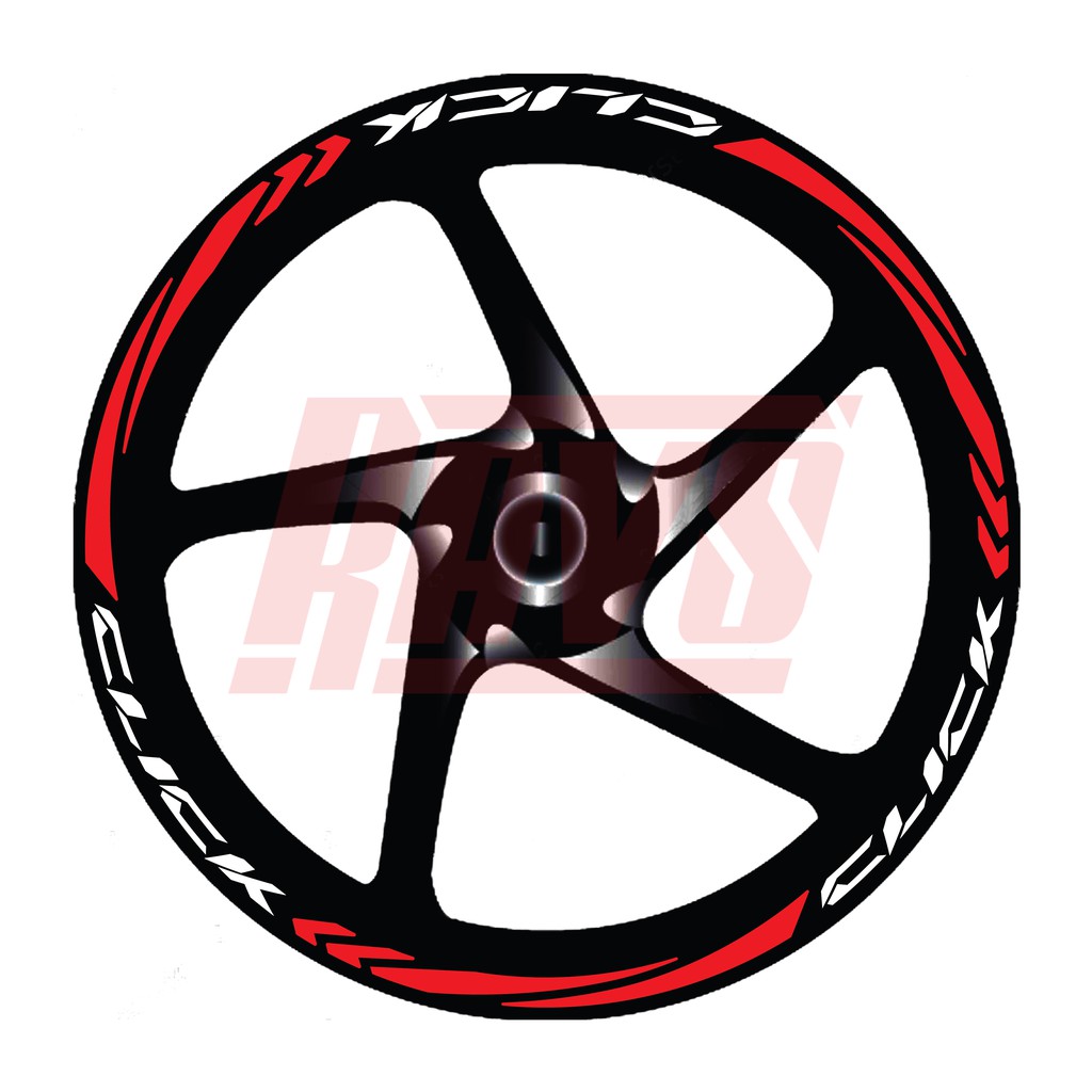 1 Set Honda Click 125/150 Rim Decals | Shopee Philippines