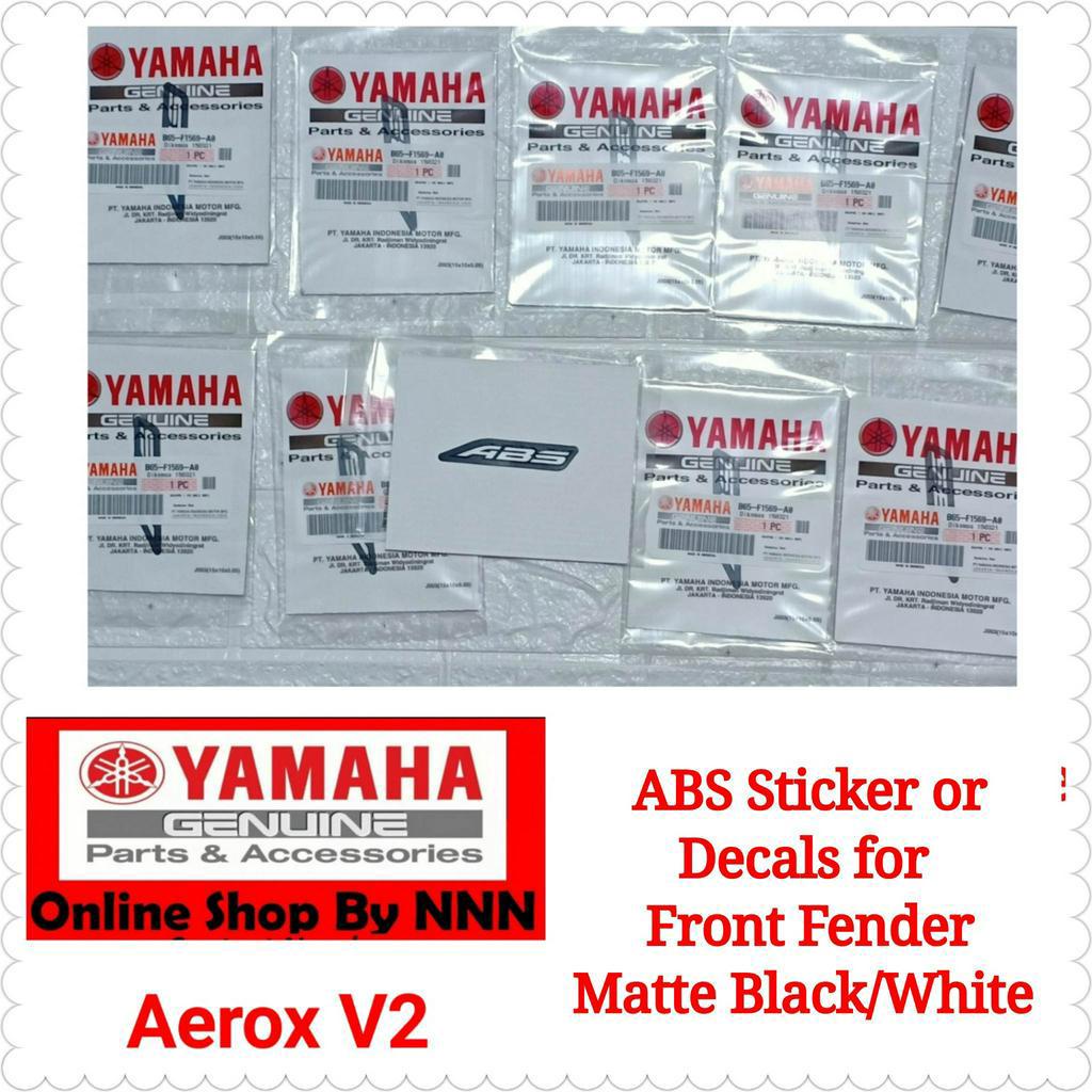 ABS STICKER FOR FRONT FENDER MATTE BLACK AEROX V2 Y CONNECT YAMAHA ...