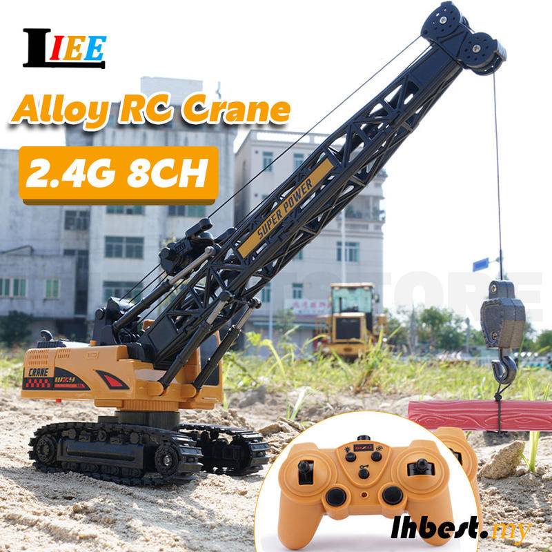RC Alloy Tower Crane Dump Truck Car 8 Channel Remote Control Lifting ...