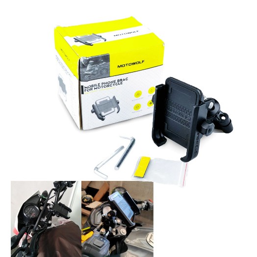 Motowolf cp holder cbc with charger clamp type #5 | Shopee Philippines