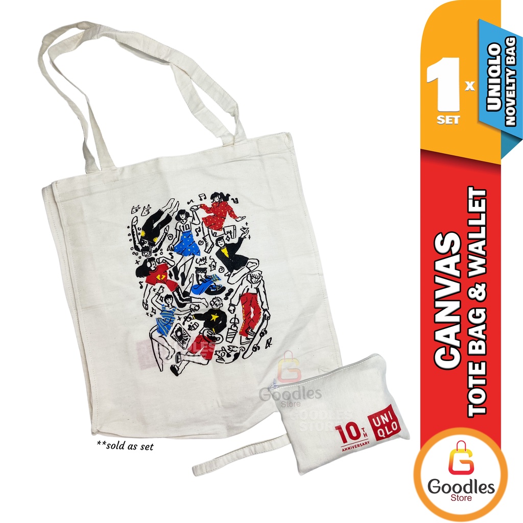 Uniqlo Limited Edition Novelty Bag Katsa Wallet Canvas Bag Katsa Bag ...