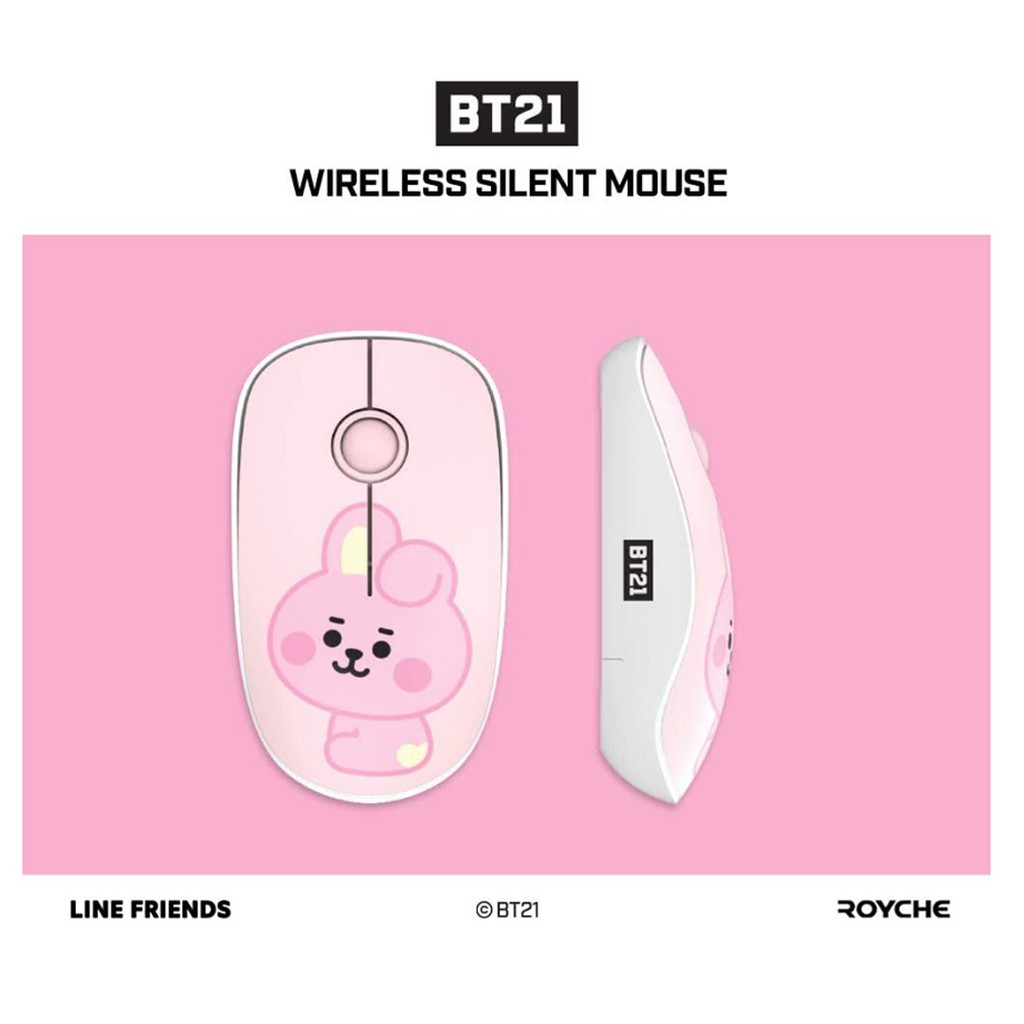 ROYCHE BT21 Wireless Silent Mouse Baby Version BTS CHIMMY COOKY KOYA ...