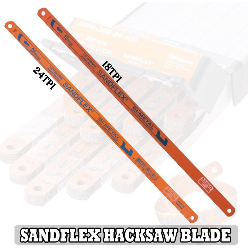 SANDFLEX HACKSAW BLADE 18 TPI/8D & 24 TPI/10D (12"/300MM) | Shopee ...