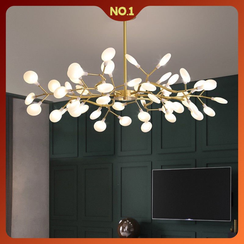 Firefly chandelier modern ceiling light branch bedroom living room ...